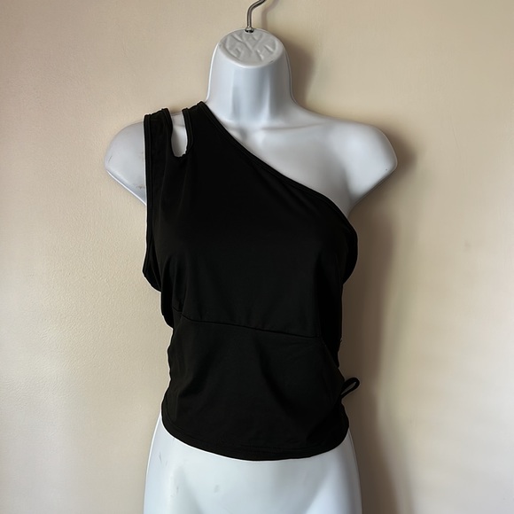 SHEIN | Tops | One Shoulder Drawstring Side Crop Top | Poshmark